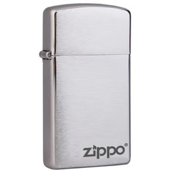 Slim® Brushed Chrome with Zippo logo – Genuine Zippo Malaysia Official ...